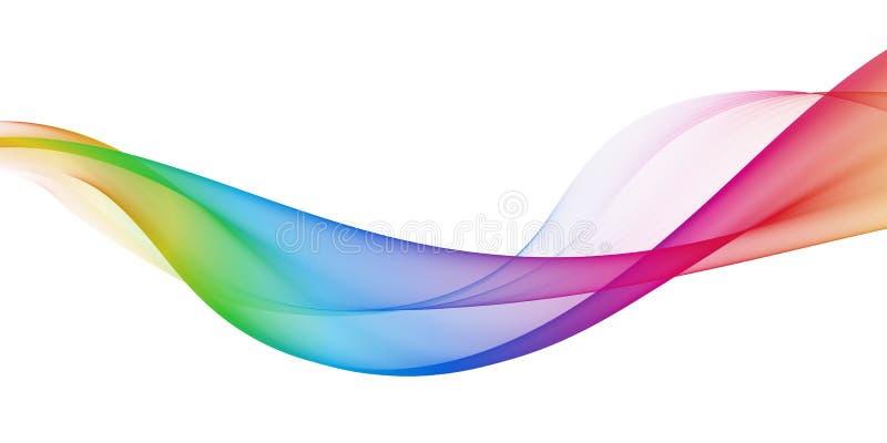 Multi Color Light Abstract Waves Design Stock Illustration ...