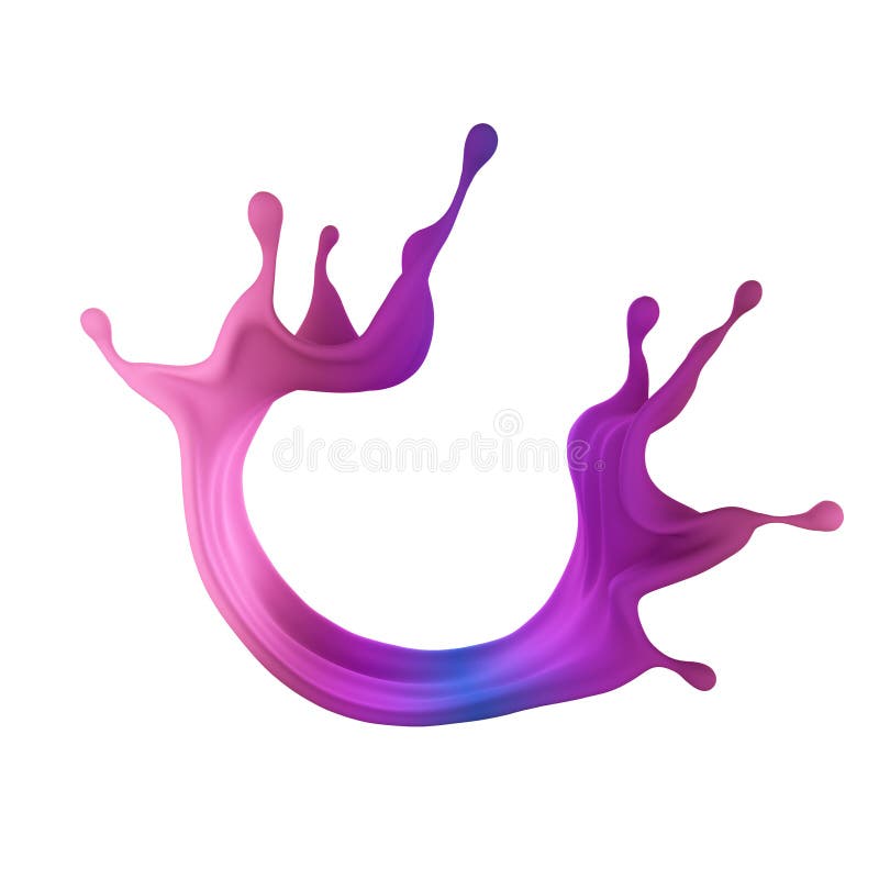 Beautiful Multi-color Splash of Liquid or Paint. 3D Illustration, 3D ...
