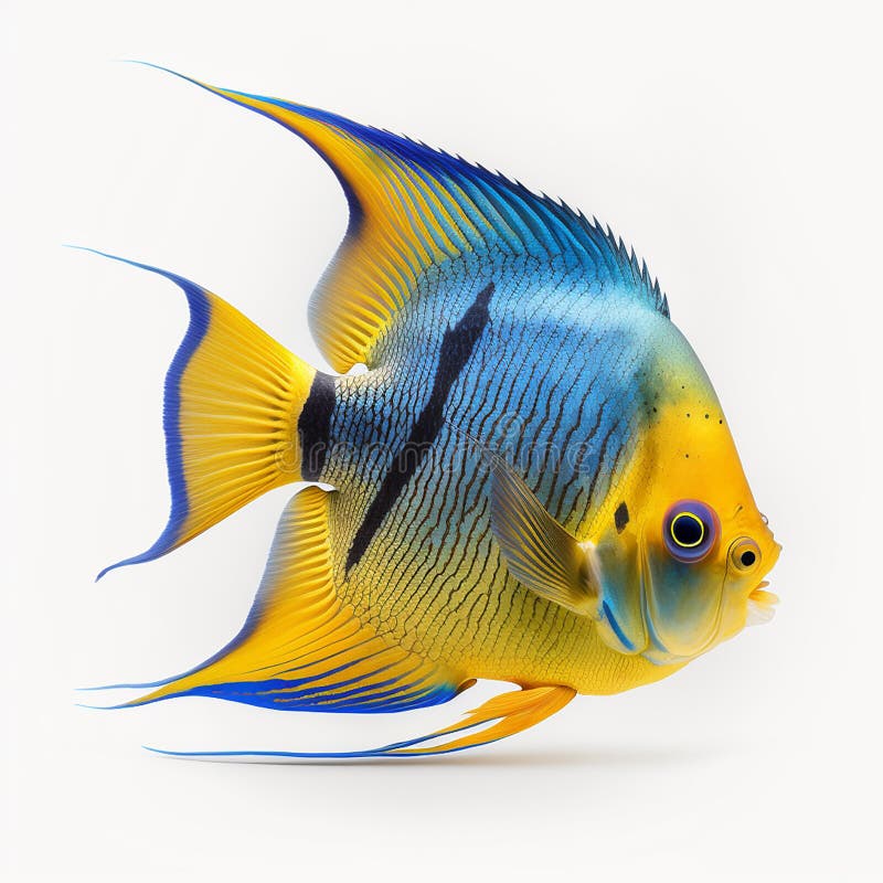 Beautiful Multi-colored Aquarium Fish Scalar of an Unusual Shape ...