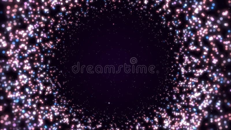 Beautiful Multi-colored Circle Particles in Flat Style Flying through ...