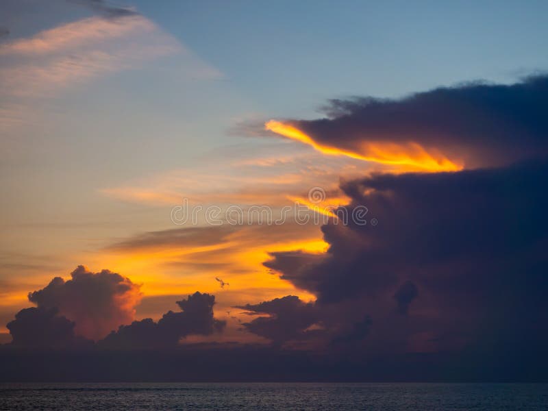 Beautiful, Multi-colored Clouds at Sunset Stock Photo - Image of ...