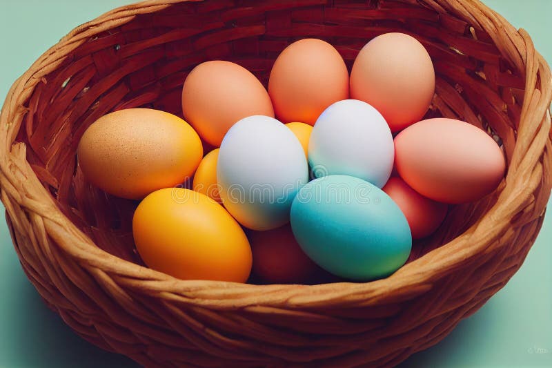 Beautiful Multi-colored Eggs for Cooking Easter Stock Photo - Image of ...