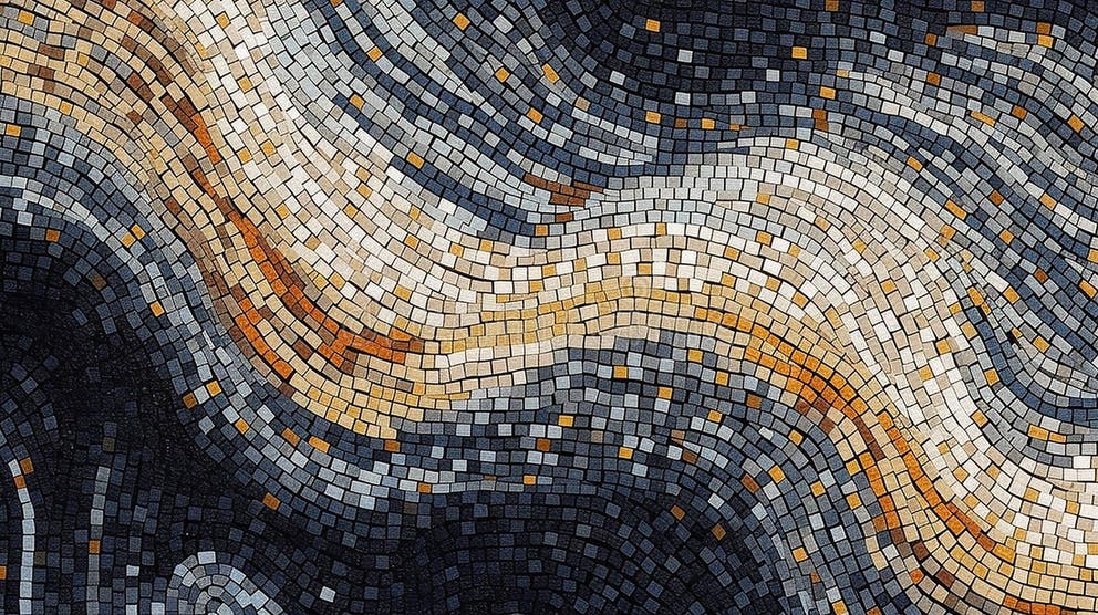 Beautiful Multi-colored Mosaic with Moire Pattern Stock Illustration ...