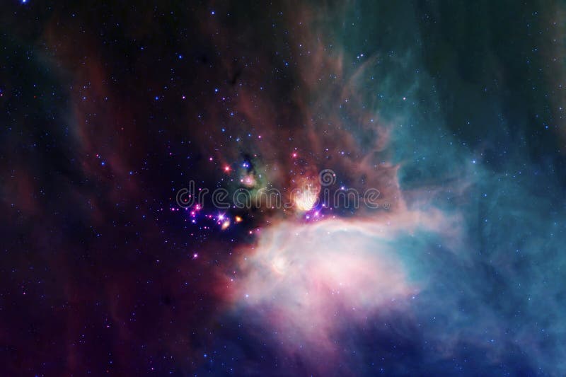 Beautiful Multi-colored Space Nebula. Elements of this Image Furnished ...