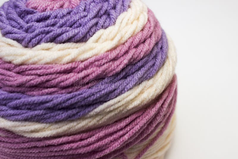 Beautiful Multi-colored Yarn on a White Background Stock Photo - Image ...