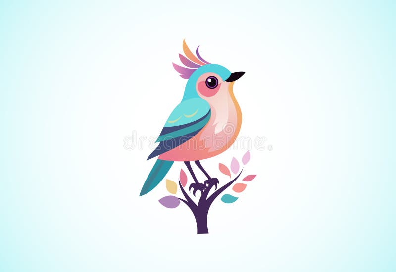 Beautiful Multi Coloured Bird. Bird Logo Design Vector Illustration ...