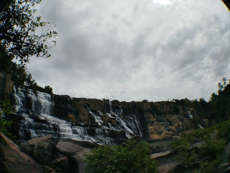 Beautiful Multi-stage Waterfall Landscape Stock Photo - Image of ...