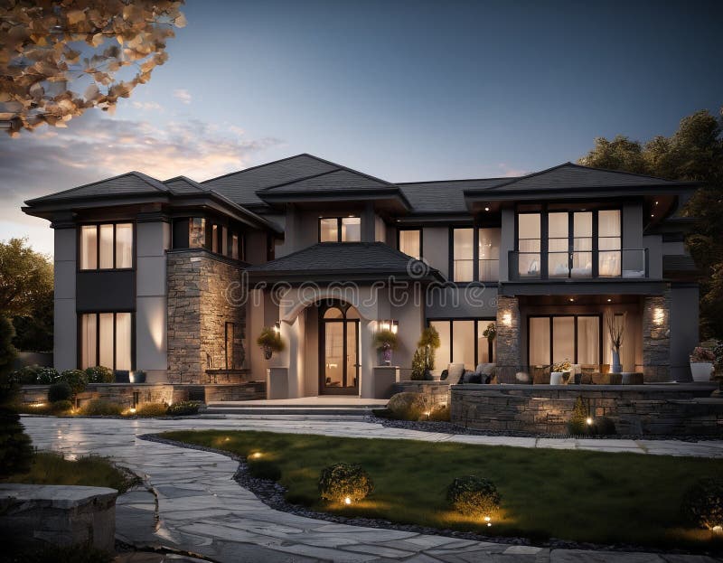 Beautiful Multi-storey Hotel in the Middle of the Mountains Stock Photo ...