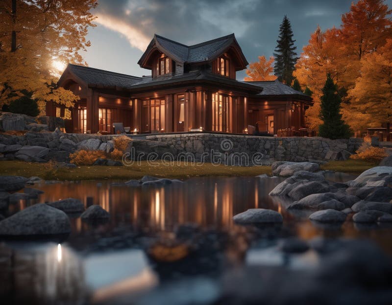 Beautiful Multi-storey Hotel in the Middle of the Mountains Stock Photo ...