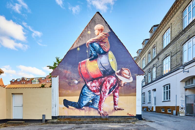 Beautiful Mural Painted on a Large Building Editorial Stock Image ...
