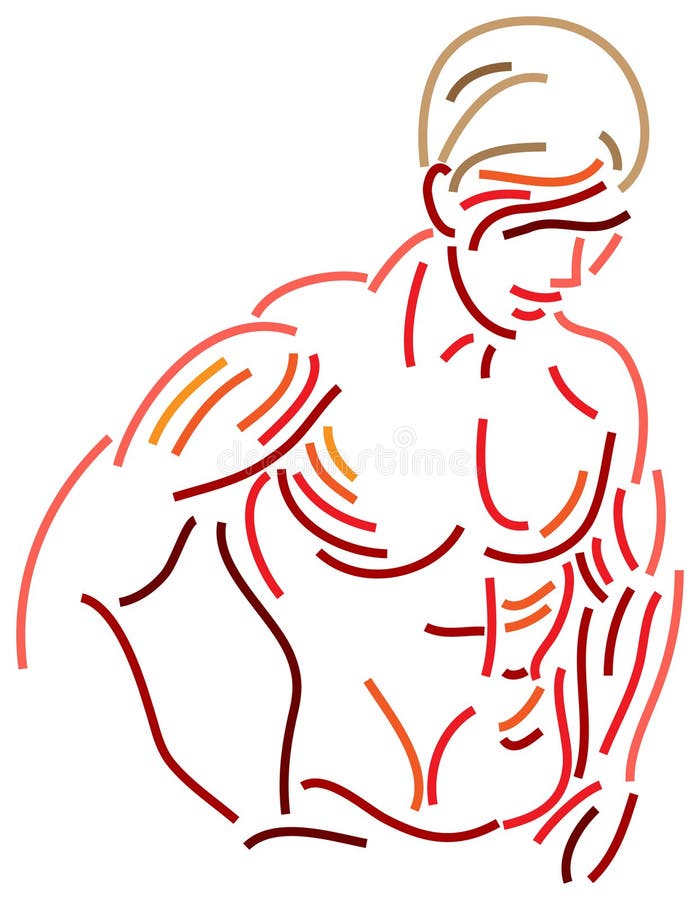 Beautiful muscles stock vector. Illustration of handsome - 88251682