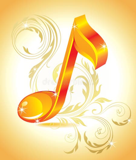 Beautiful music note. stock vector. Illustration of decorative - 17261113