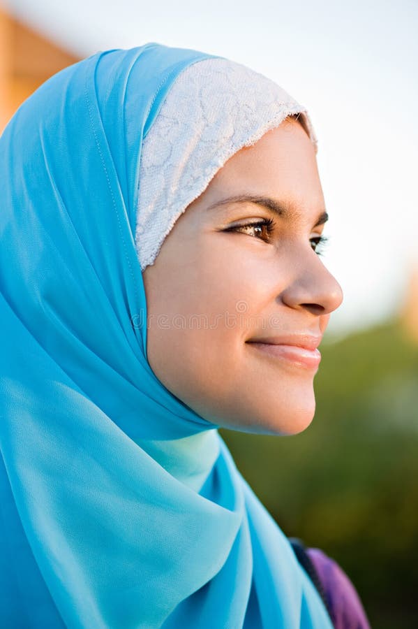 Beautiful Muslim Girl stock photo. Image of young, teen - 16924546