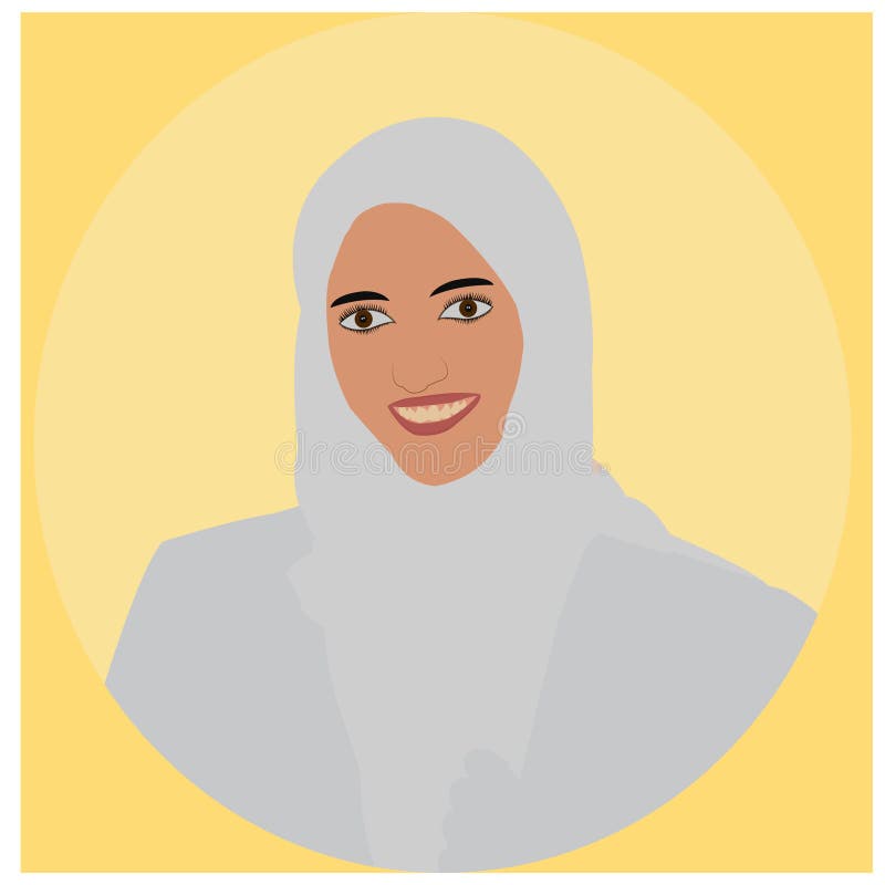Beautiful Muslim Woman Vector Illustration Stock Vector - Illustration ...