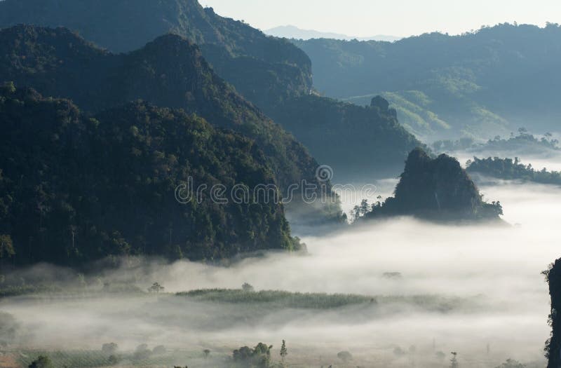 Mist in the valley stock photo. Image of distant, altitude - 231339586