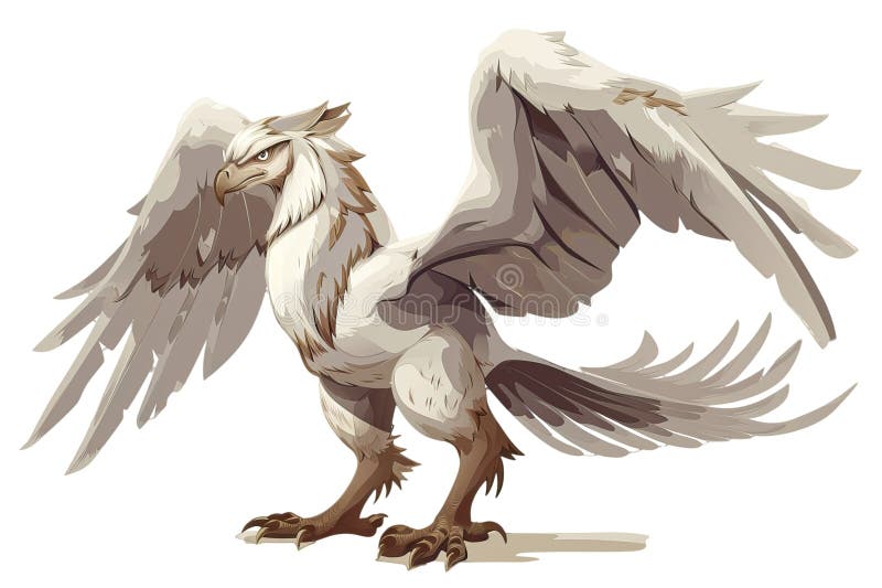 Beautiful Mythical Griffin on a White Background. Stock Image - Image ...