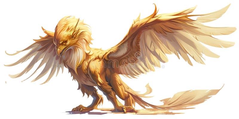 Beautiful Mythical Griffin on a White Background. Stock Photo - Image ...