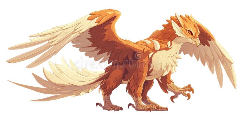 Beautiful Mythical Griffin on a White Background. Stock Photo - Image ...