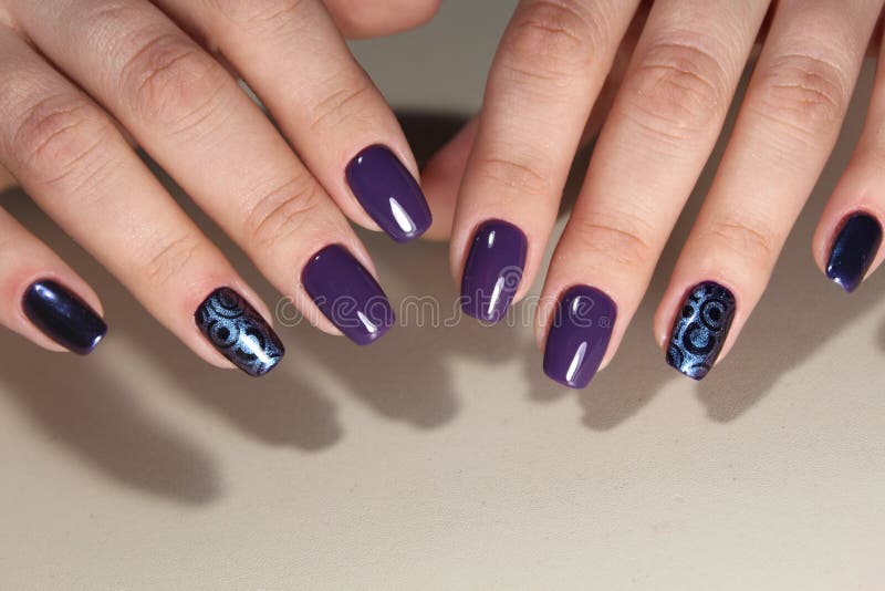 Beautiful Nail Art Manicure Stock Image - Image of colorful, manicure ...
