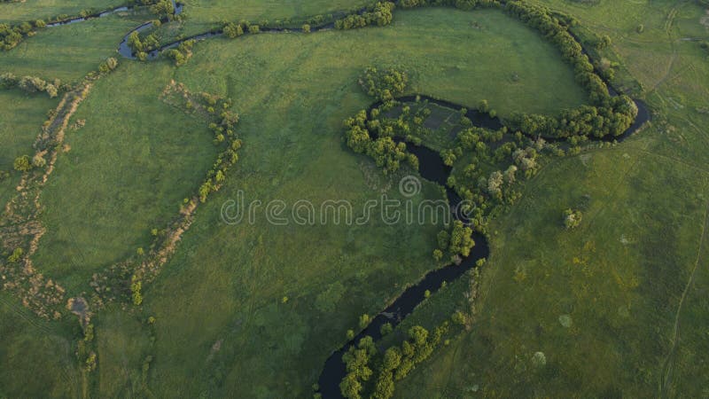 A Beautiful Narrow and Winding River View from Above. Stock Image ...