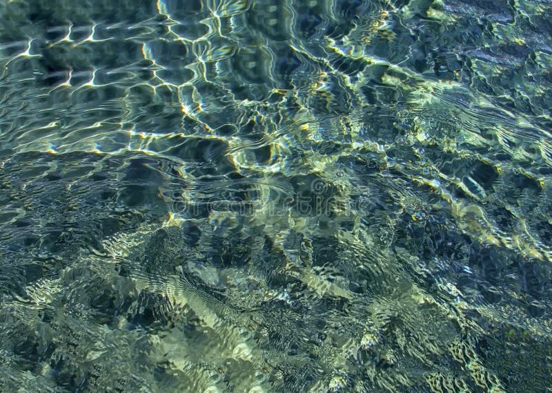 Beautiful Natural Background of Pure Sea Water with a Light Pattern ...