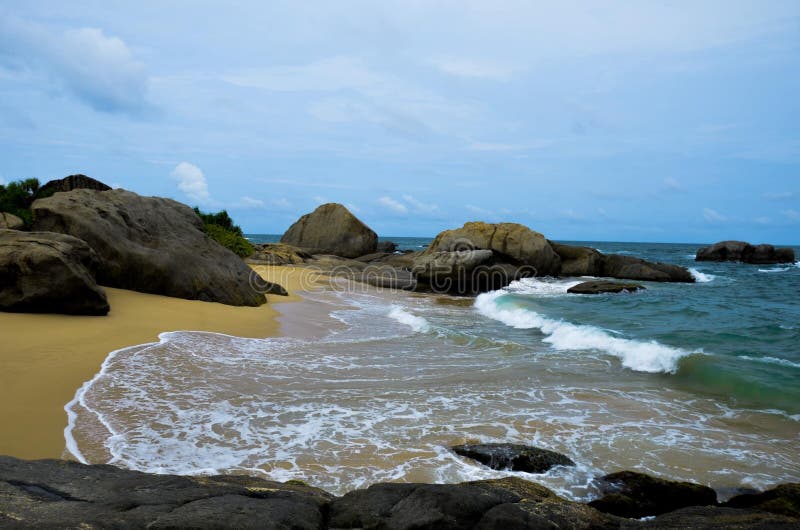 Beautiful Natural Beach in Country . Stock Image - Image of ocean ...
