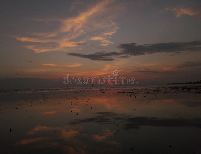 Beautiful Natural Beauty Beach in Evening Stock Photo - Image of ...