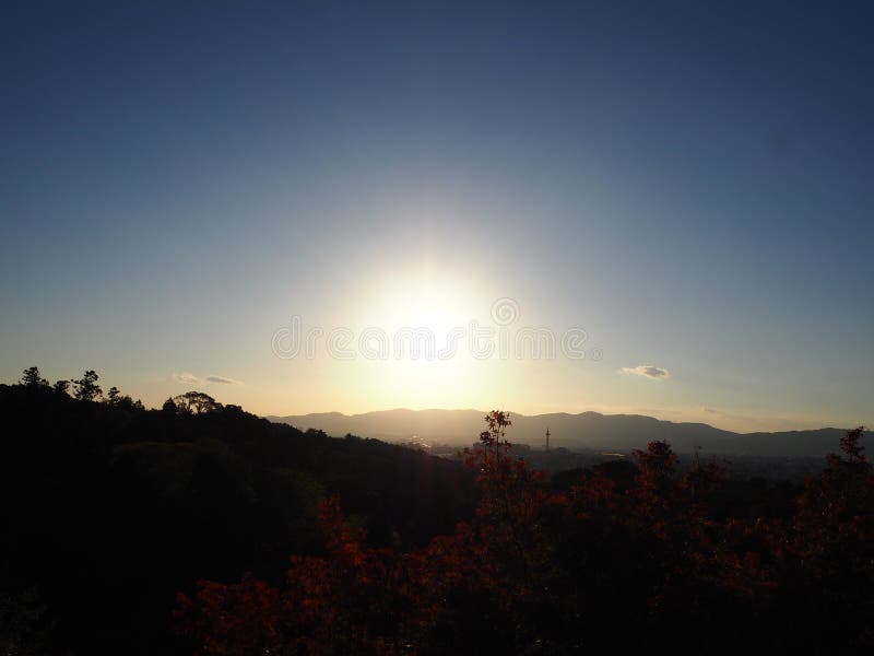 Beautiful Natural of Japan on Evening Time with Sunset Stock Photo ...