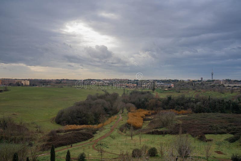 Beautiful Natural Landscape in Rome, Italy Stock Image - Image of ...