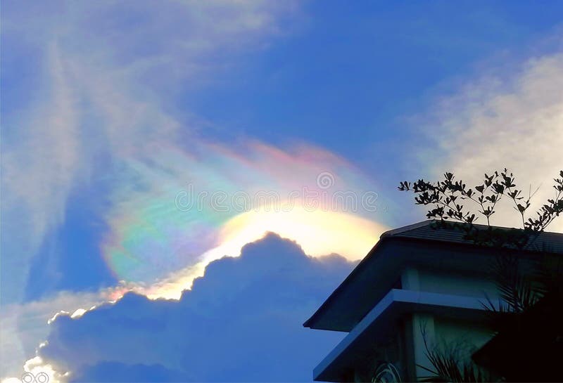Really Beautiful Natural Light Reflection in the Sky! Stock Image ...