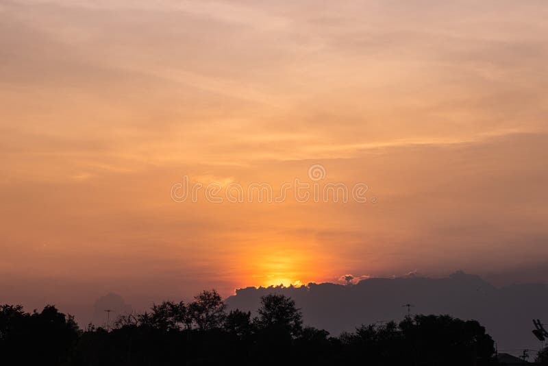 Beautiful Natural Light Sunset in the Evening Time. Abstract Background ...