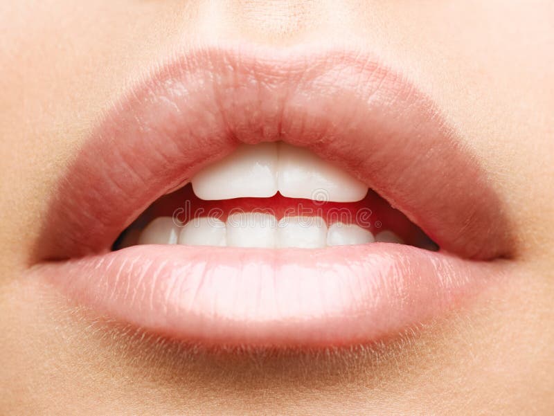 Beautiful natural lips stock photo. Image of beauty, macro - 38720804