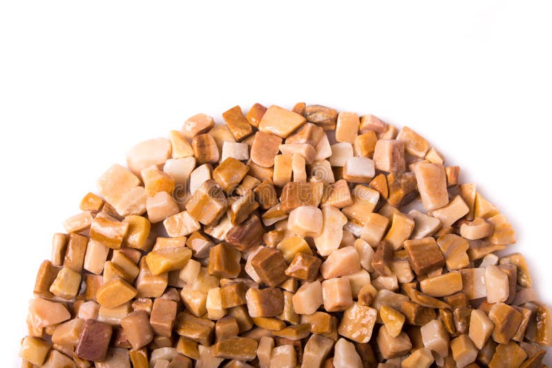 Beautiful Natural Red Stone Scattered on a White Background Stock Photo ...