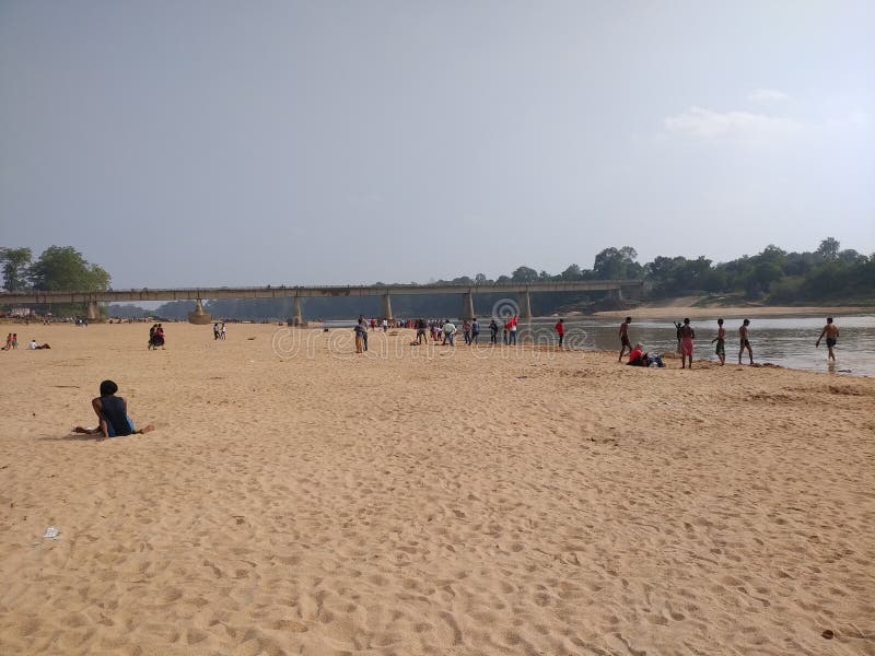 Beautiful Natural River Beach Scenery Stock Image - Image of beach ...