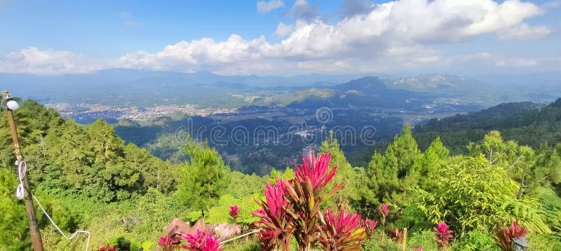 Beautiful Natural Scenery at the Top of Mount Toraja Stock Photo ...