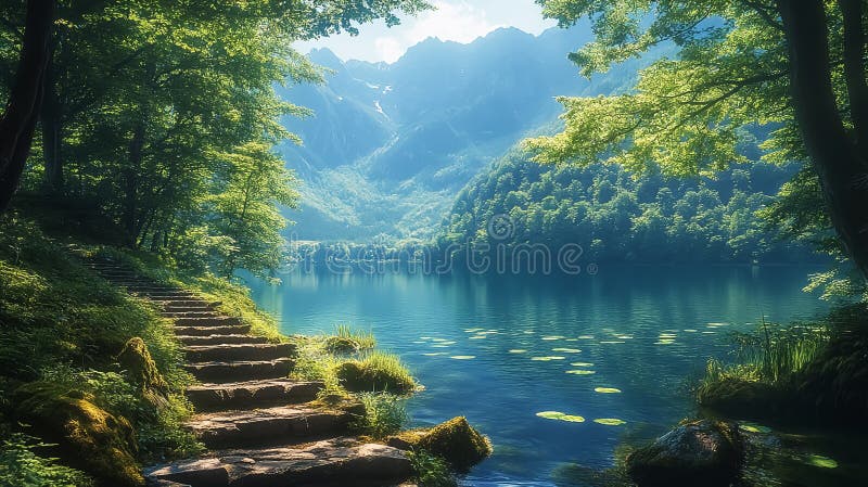 Beautiful Natural Scenery of Transparent Waters, Surrounded by ...