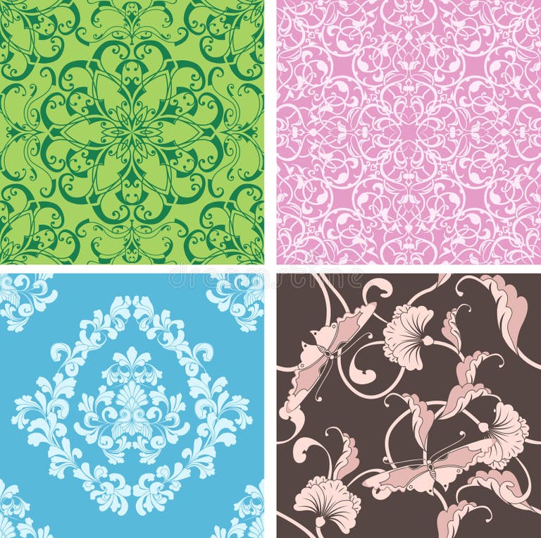 Beautiful Natural Seamless Tile Design Stock Illustrations – 24,778 ...