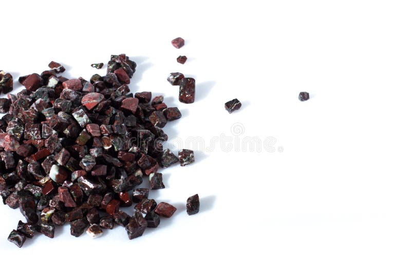 Beautiful Natural Stone Burgundy Spilled on a White Background Stock ...