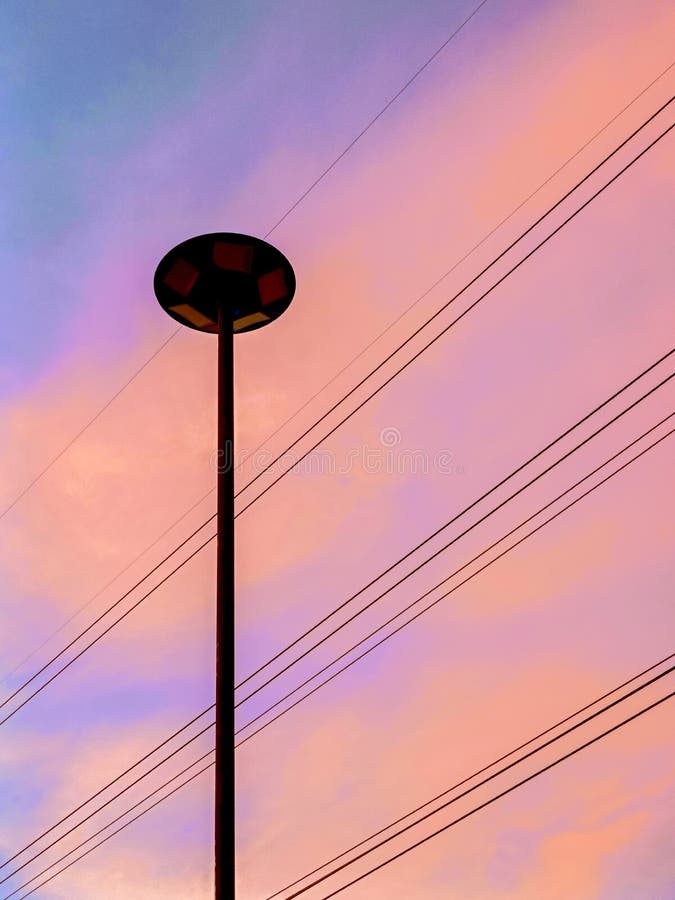 Beautiful and Natural Sunset in the Evening in a Minimalist Style Stock ...