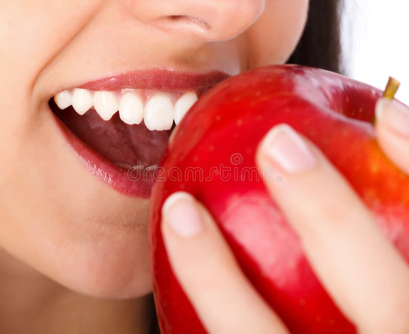 Love Eating Apple stock image. Image of hold, happiness - 30312857