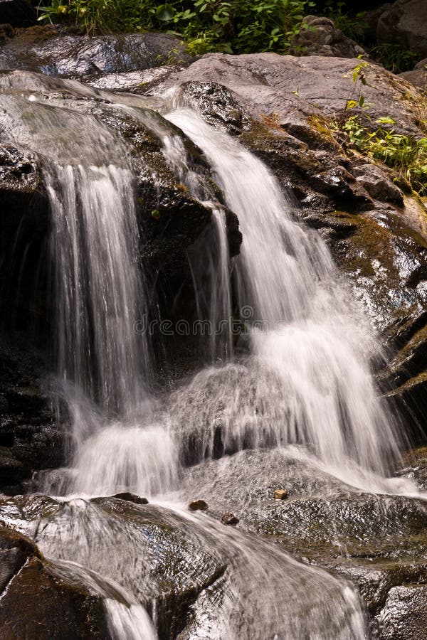 Beautiful Natural Waterfall Stock Image - Image of mountains, forest ...