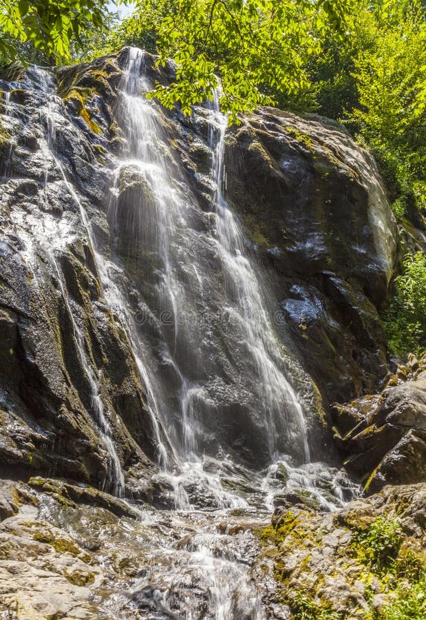 Beautiful Natural Waterfall Stock Photo - Image of beautiful, mountains ...