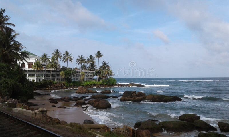 Beautiful Nature Beach Image with Beautiful Sky Stock Photo - Image of ...