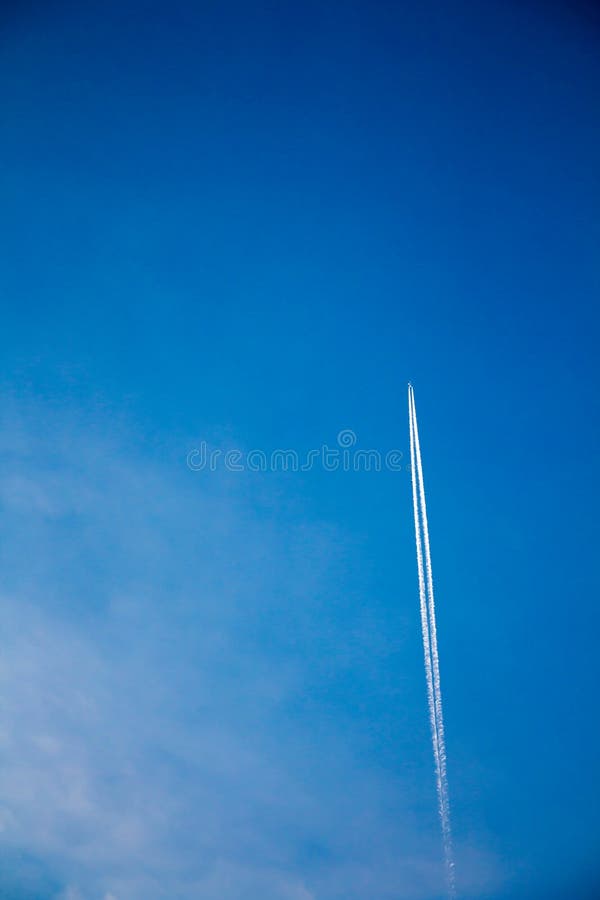 Beautiful Nature of Blue Sky Plane Stock Image - Image of airliner ...