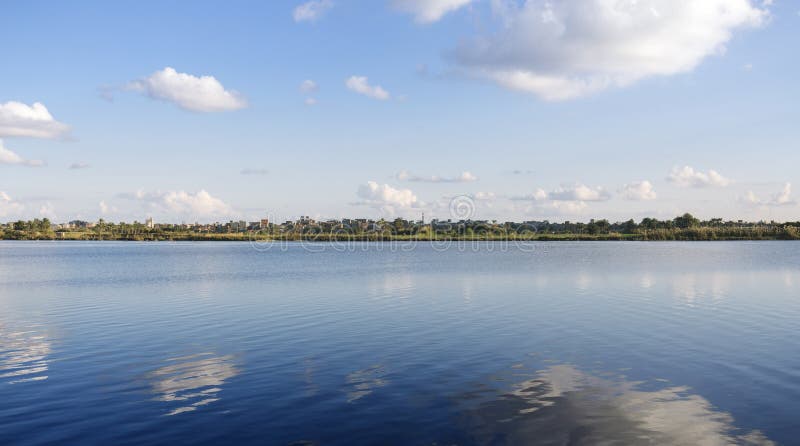 Beautiful Nature of the Coastline of the Nile River Stock Image - Image ...