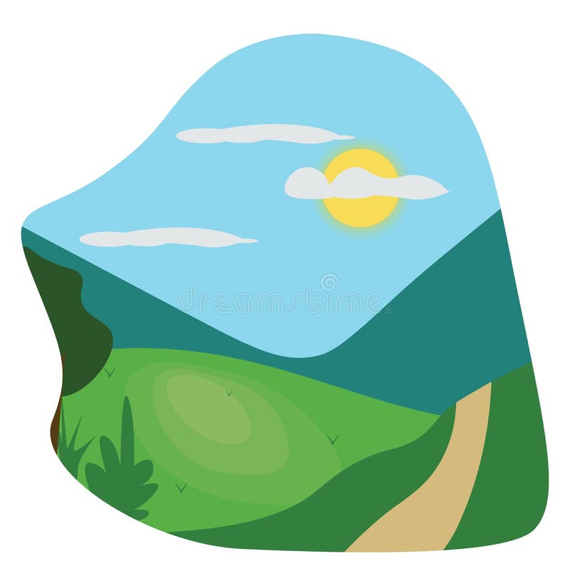 Beautiful nature, icon stock vector. Illustration of design - 261386752