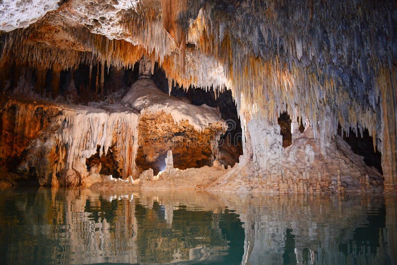 Inside the cave stock photo. Image of light, rock, deep - 104946974