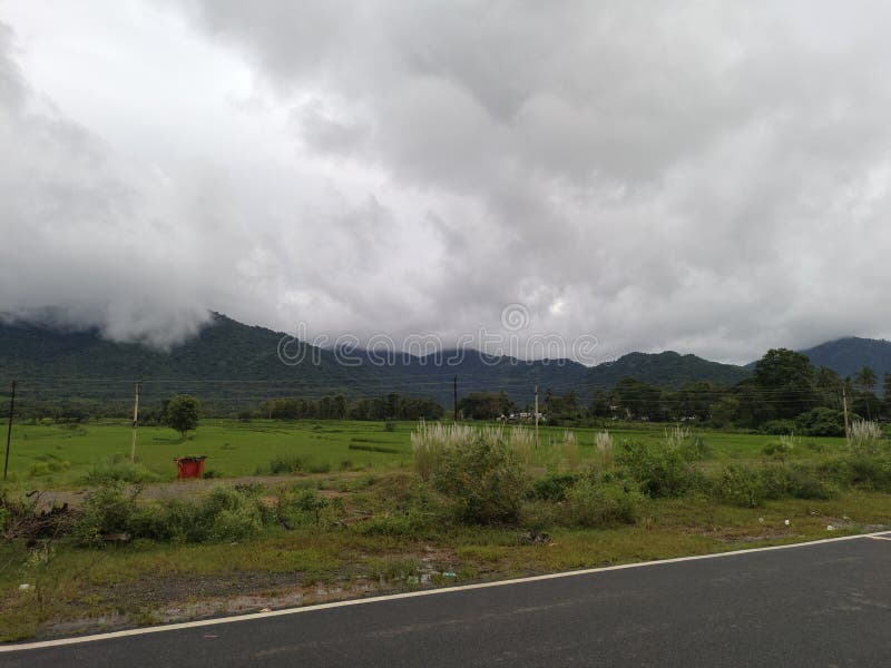 Amazing Nature with Beautiful Landscape in Hill Area Stock Photo ...