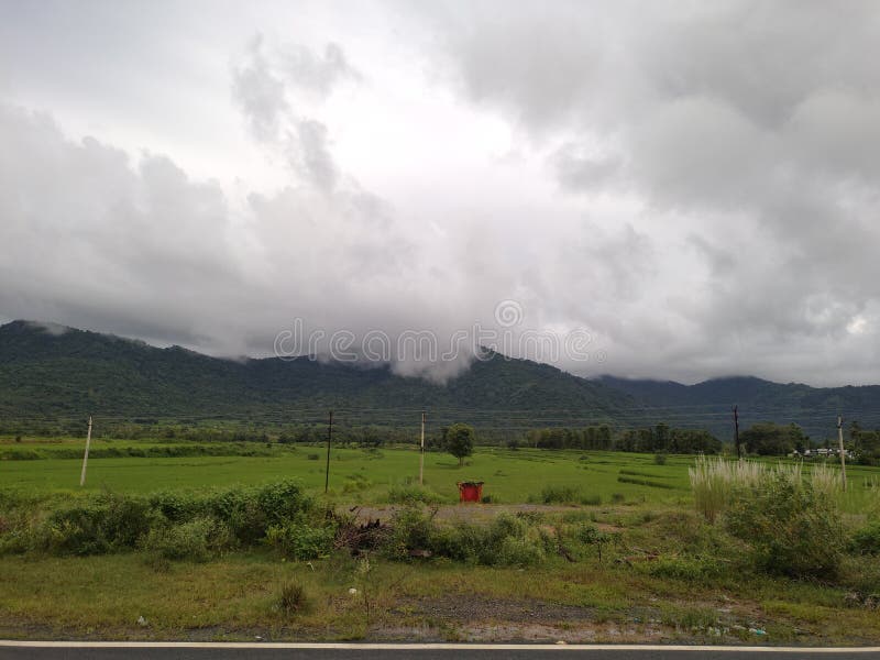 Amazing Nature with Beautiful Landscape in Hill Area Stock Photo ...