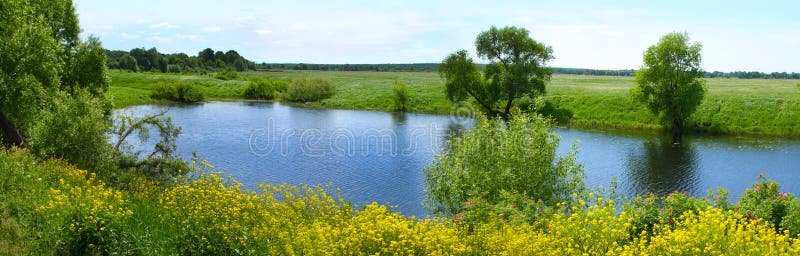 Beautiful Nature, Panoramic Scenery Stock Image - Image of green ...